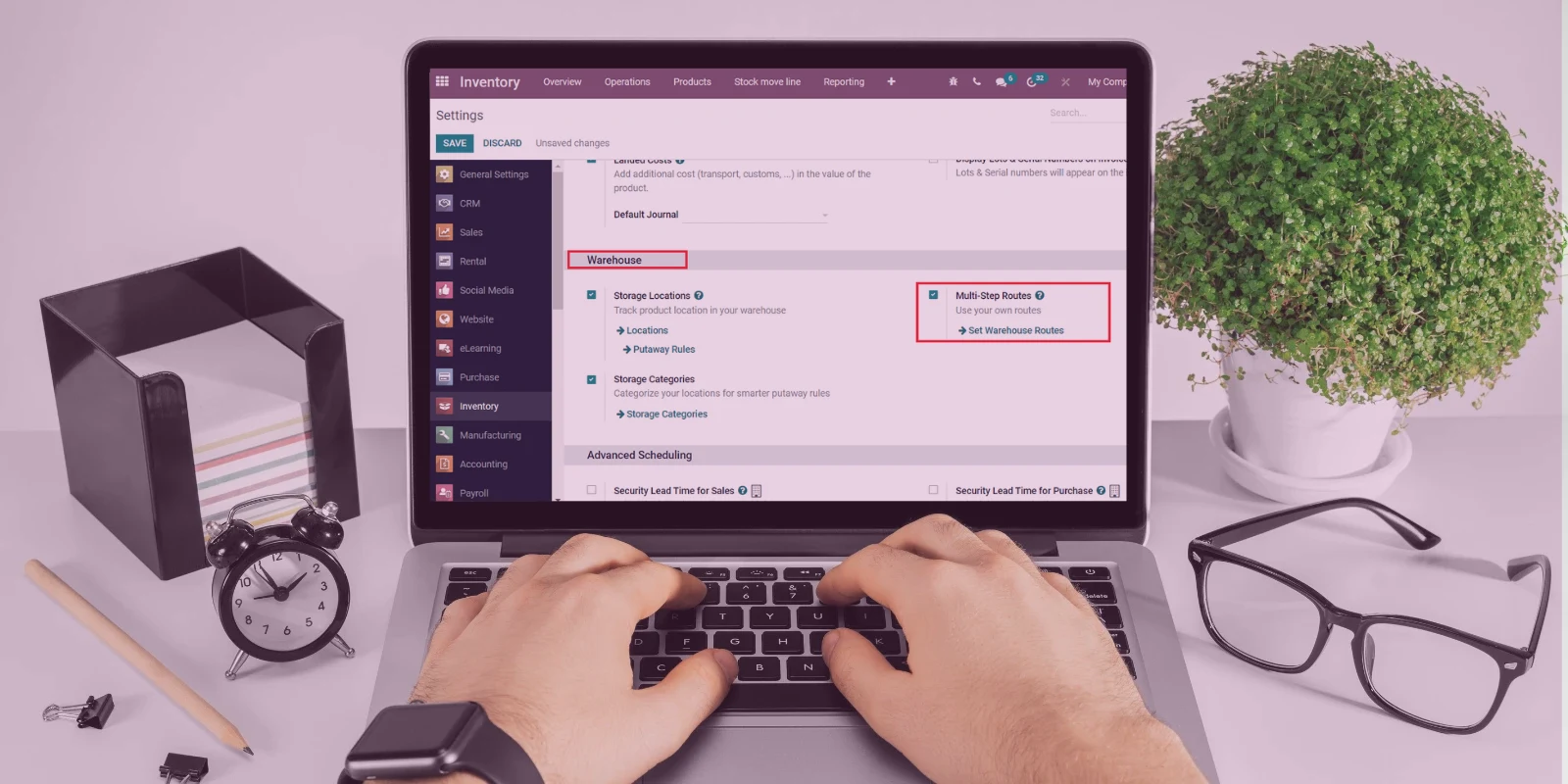 Mengatur Push atau Pull Rule Canggih pada Inventaris Odoo
